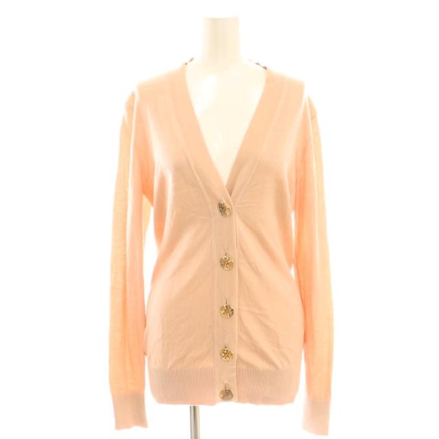 【中古】トリーバーチ TORY BURCH ニット カーディガン 金ボタン S ピンク /DF ■GY57 レディース