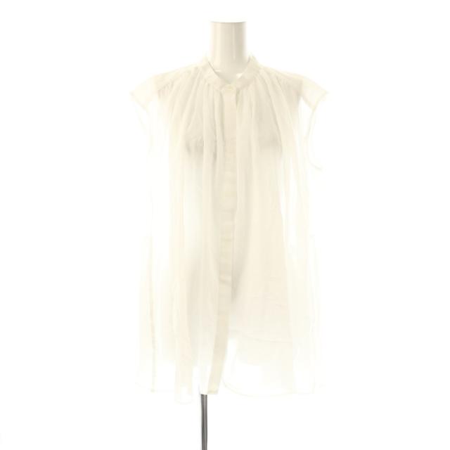【中古】未使用品 カフネ cafune ノースリーブブラウス シャツ 38 ホワイト /ES ■GY57 レディース