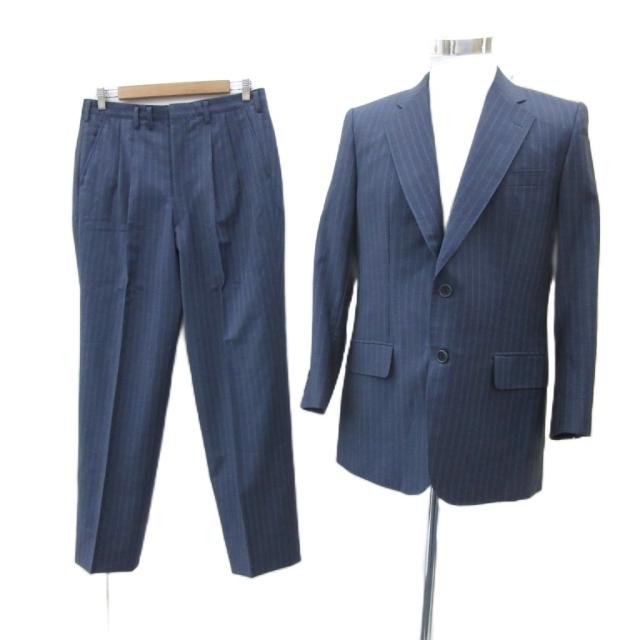【中古】ジバンシィ スーツ セットアップ テーラードジャケット シングルボタン スラックスパンツ 紺 メンズ