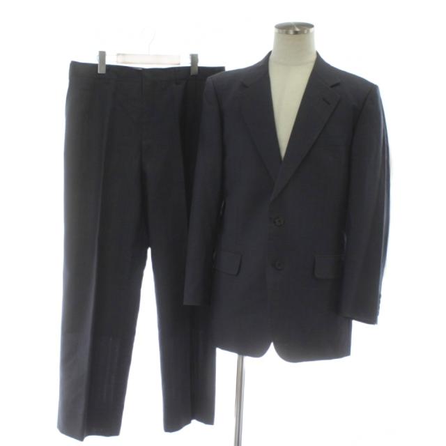 【中古】Burberrys ヴィンテージ スーツ セットアップ テーラードジャケット スラックス ウール 100-90-180 AB7 紺