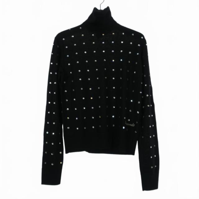 【中古】ディースクエアード DSQUARED2 長袖 ニット ハイネック XXS ブラック S75HA1162 メンズ