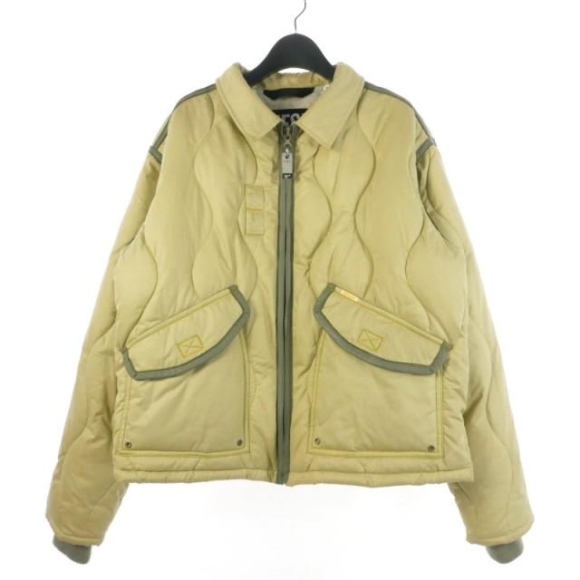 【中古】ディーゼル DIESEL 中綿 ジップアップブルゾン ジャケット S ベージュ A06141 国内正規 メンズ