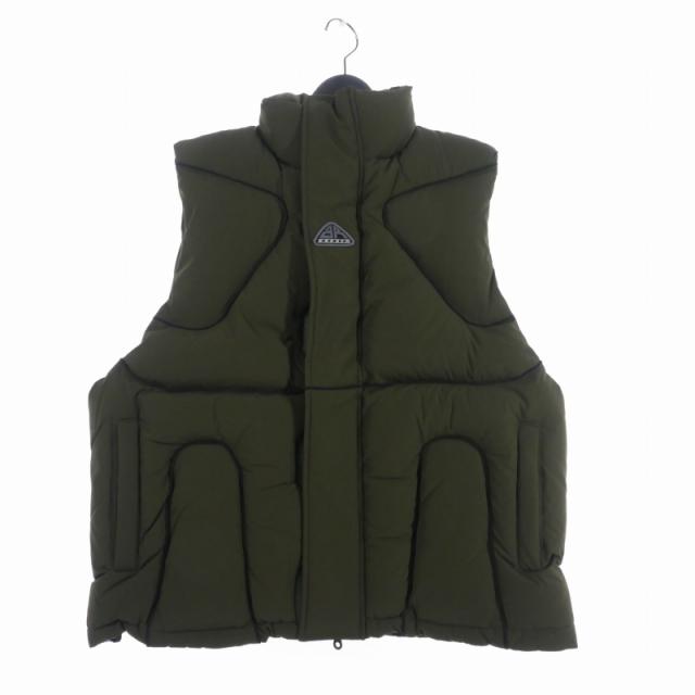 【中古】未使用品 ブレス Breath 23AW TECH PIPING DOWN VEST テックパイピング ダウンベスト M オリーブ