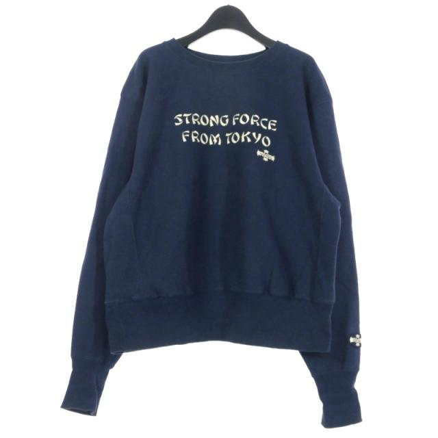 【中古】メジャーフォース MAJOR FORCE 90S チャンピオン トレーナー クルーネック スウェット M ネイビー 紺 メンズ