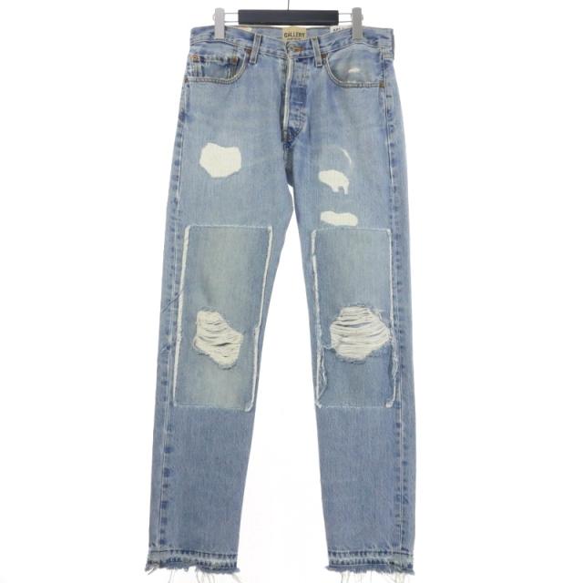 【中古】ギャラリーデプト GALLERY DEPT. クラッシュリペアデニムパンツ ジーンズ 30 インディゴ  メンズ