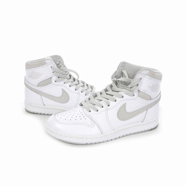 【中古】ナイキ NIKE AIR JORDAN 1 HI 85 BQ4422-100 ナイキ エアジョーダン 1 85 US8 26?p WHITE NEUTRAL GREY メンズ