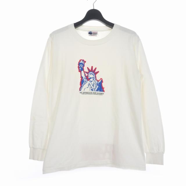 【中古】フォーティーパーセントアゲインストライツ 40％ 96S オールド プリント ロンT カットソー Tシャツ 長袖