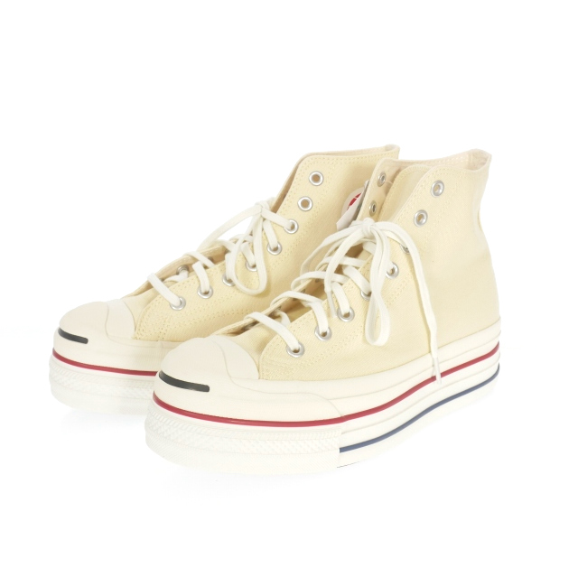 【中古】コンバース CONVERSE × ダブレット doublet 25SS スニーカー 靴 US7.5 27.0cm アイボリー 25SS59FT59