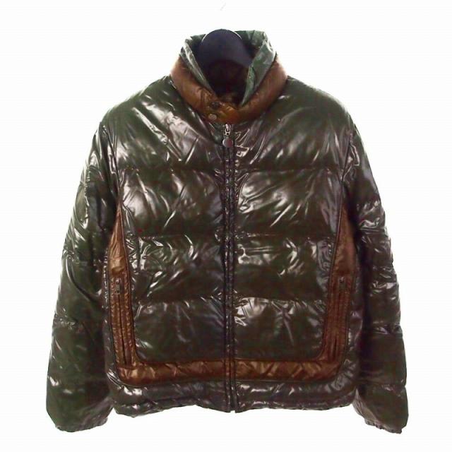 【中古】モンクレール MONCLER CAMEROON カメルーン ダウンジャケット ブルゾン 上着 1 カーキ Z7HJ371 メンズ