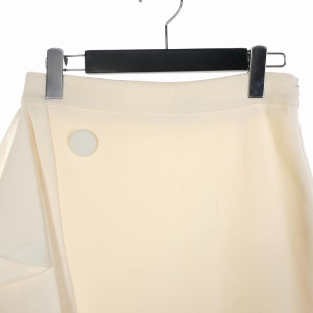 【中古】ジェイダブリューアンダーソン JWアンダーソン J.W.ANDERSON ラッフルスカート ロング 無地 34 白 ホワイト レディース