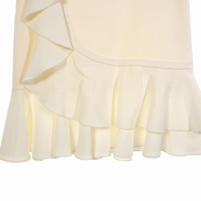 【中古】ジェイダブリューアンダーソン JWアンダーソン J.W.ANDERSON ラッフルスカート ロング 無地 34 白 ホワイト レディース