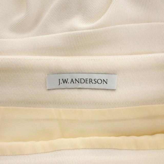 【中古】ジェイダブリューアンダーソン JWアンダーソン J.W.ANDERSON ラッフルスカート ロング 無地 34 白 ホワイト レディース