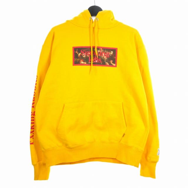 【中古】エフアールツー FR2 1ST ANNIVERSARY 2021-2022 裏起毛 パーカー フーディ L イエロー 黄 メンズ