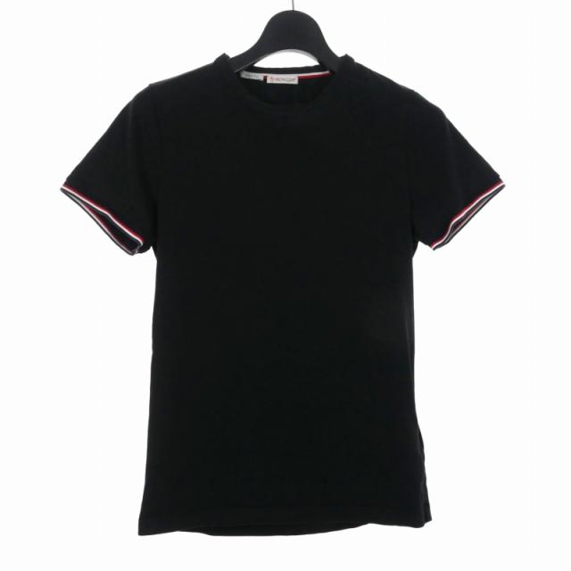 【中古】モンクレール MONCLER MAGLIA T-SHIRT Tシャツ カットソー 半袖 XS ブラック 黒 F10918C71600 メンズ