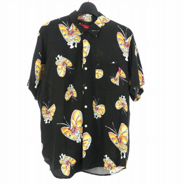 【中古】シュプリーム SUPREME 16SS Gonz Butterfly Shirt バタフライシャツ 半袖 ブラック 黒 メンズ