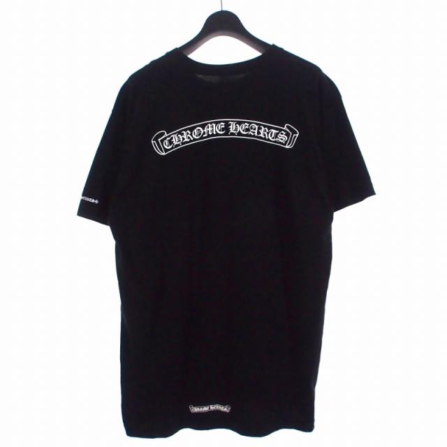 【中古】クロムハーツ CHROME HEARTS Scroll Tee スクロール ロゴ Tシャツ カットソー 半袖 XL ブラック 黒 メンズ