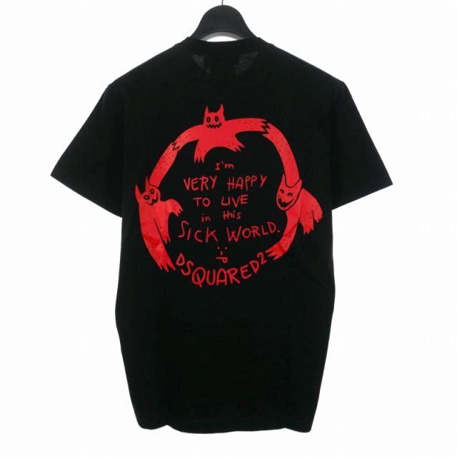 【中古】ディースクエアード DSQUARED2 Cool Fit Tee Tシャツ カットソー 半袖 S ブラック 黒 S74GD1155 メンズ