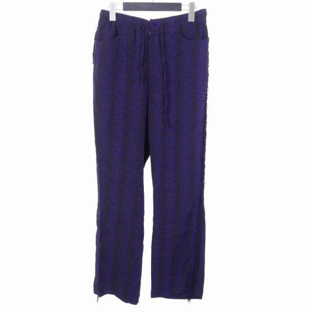 【中古】ニードルス ニードルズ Needles フリンジパンツ スラックス S パープル 紫 OT197 メンズ