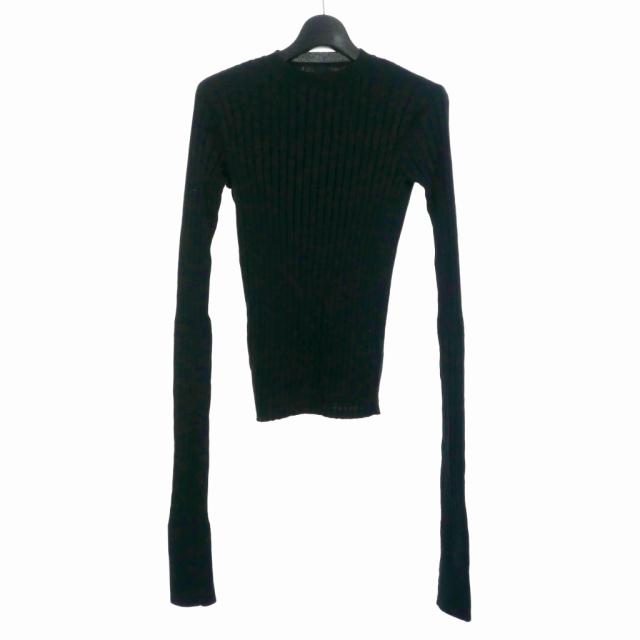 【中古】オーユーエーティー OUAT リブ カットソー 長袖 0 ブラック 黒 レディース