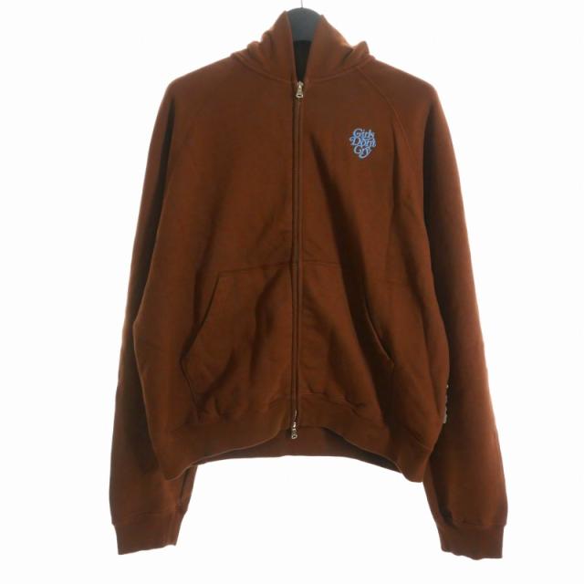 【中古】ガールズドントクライ Girls Don't Cry × ヴェルディ VERDY DSML限定 Logo Zip Hoodie パーカー フーディ L