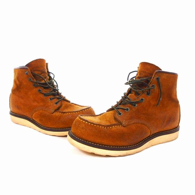 【中古】レッドウィング REDWING 8861 classic work 6inch Moc-toe ブーツ シューズ 靴 US8 26?p ブラウン 茶 レディース