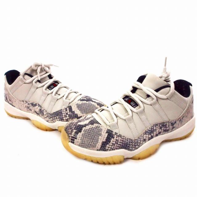 【中古】ナイキ NIKE Air Jordan 11 Low Snakeskin スニーカー シューズ US9.5 27.5?p