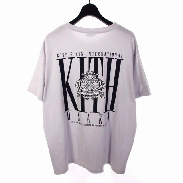 【中古】キスニューヨークシティ KITH NYC 大阪限定 ロゴプリントTシャツ カットソー 半袖 XXL グレー 25-073-060-0019-2-0 メンズ