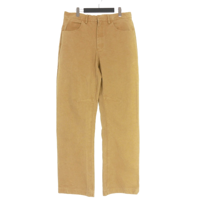 【中古】エンタイアスタジオ entire studio TASK TROUSERS 16.0oz COTTON CANVAS 5ポケット ワークパンツ L ベージュ ES2378 メンズ