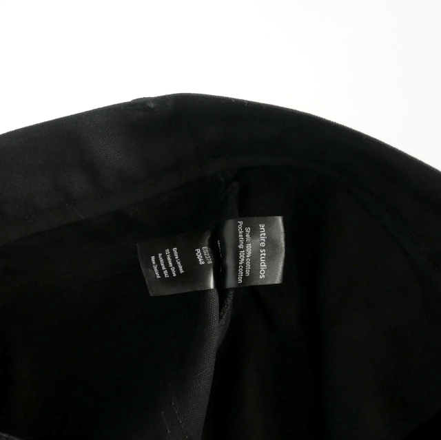 【中古】エンタイアスタジオ entire studio TASK TROUSERS 16.0oz COTTON CANVAS 5ポケット ワークパンツ L ブラック 黒 ES2378 メンズ
