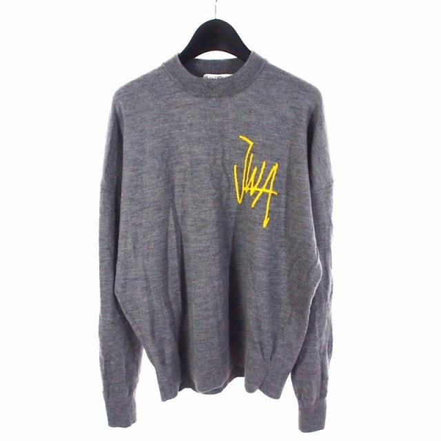 【中古】ジェイダブリューアンダーソン JWアンダーソン J.W.ANDERSON JWA Crewneck Jumper ニット セーター M ライトグレー メンズ
