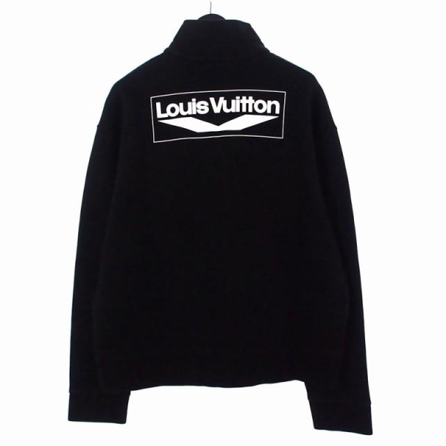 【中古】ルイヴィトン LOUIS VUITTON セットアップ ジャケット 上着 XL ブラック 黒 メンズ