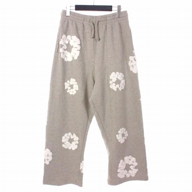 【中古】デニムティアーズ DENIM TEARS コットンリースバギースウェットパンツ XS グレー メンズ