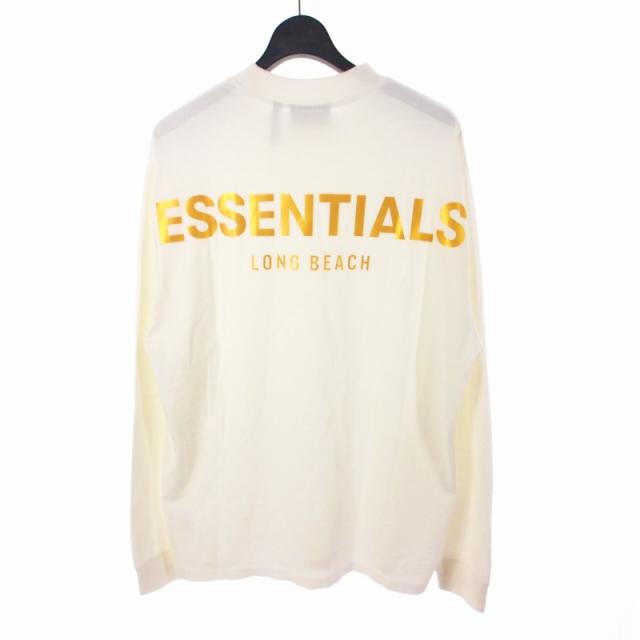 【中古】エッセンシャルズ essential+s L/S T-SHIRT LTD LONG BEACH バックロゴロゴ ロンT Tシャツ カットソー 長袖 M