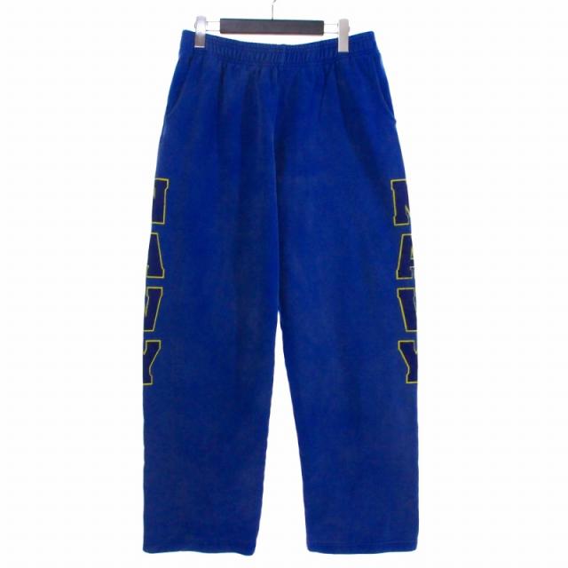 【中古】未使用品 ウォークエッジ WORKEDGE Faded Navy Sweat Pants スウェットパンツ M ブルー 青 メンズ