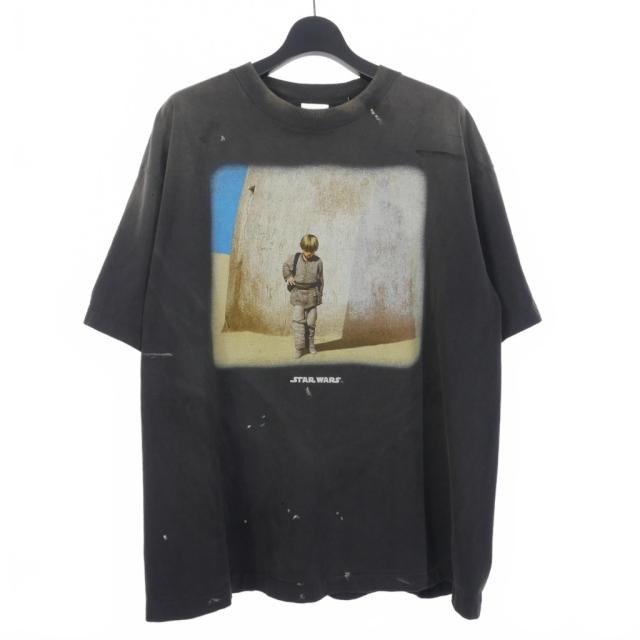 【中古】セントマイケル SAINTMICHAEL 25SS SW_SS TEE ANAKIN  STARWARS スターウォーズ Tシャツ 半袖 XL 黒 SM-HR3-0000-C63 メンズ