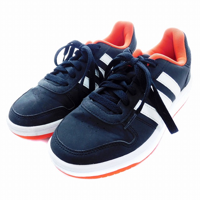 【中古】アディダス adidas アディフープス ADIHOOPS 2.0 K スニーカー ローカット B76067 23 黒 ブラック ...