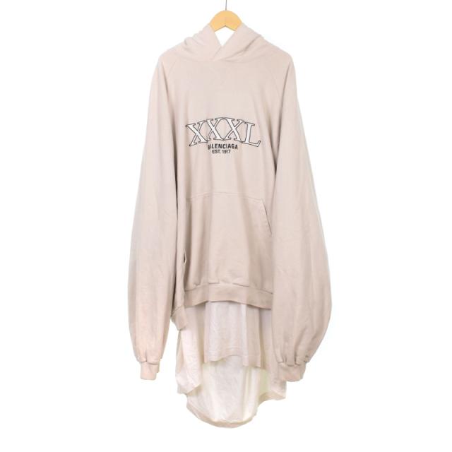 【中古】バレンシアガ 22AW XXXL LAYERED HOODIE レイヤード フーディー パーカー プルオーバー 720406