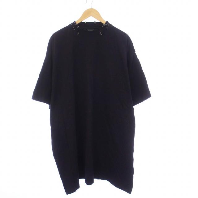【中古】バレンシアガ BALENCIAGA 23AW ボディーピアス Tシャツ カットソー 半袖 ダメージ加工 ビッグサイズ 5 761460