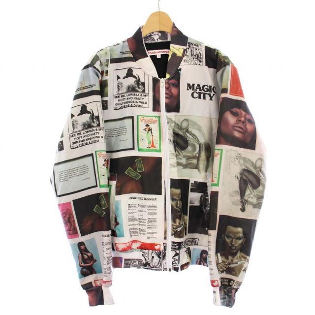 【中古】リチャードソン RICHARDSON A8 BOMBER ボンバージャケット MA-1 ブルゾン S マルチカラー /KH ☆AA★ メンズ