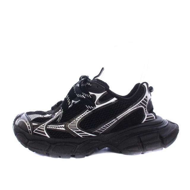 【中古】バレンシアガ BALENCIAGA USED加工 3XL SNEAKERS スニーカー シューズ  36 24cm 黒 ブラック 734731