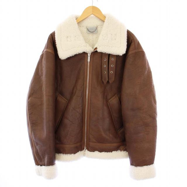 【中古】ヴェトモン ベトモン VETEMENTS VTMNTS ムートンジャケット B3シアリング アウター L ブラウン VL18JA120X