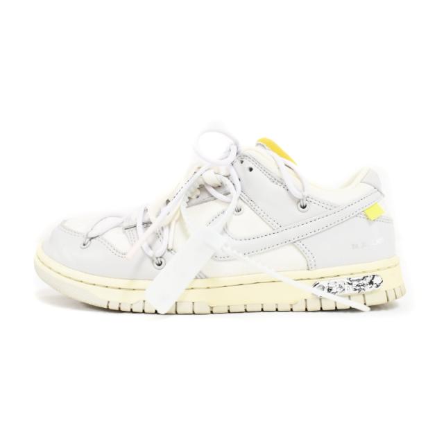 【中古】ナイキ NIKE オフホワイト OFF-WHITE DUNK LOW 1 OF 50 49 ダンクロー スニーカー US8 ホワイト DM1602-123