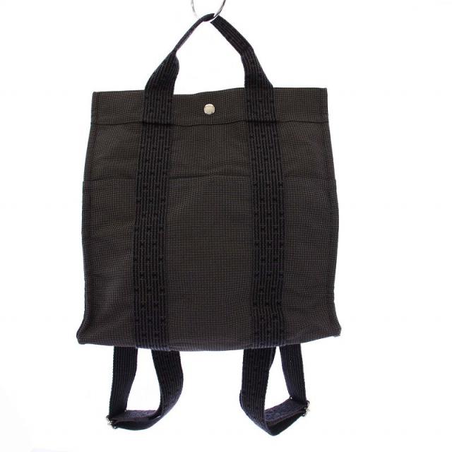 【中古】エルメス HERMES エールラインMM リュックサック デイバッグ グレー /KH ●D レディース