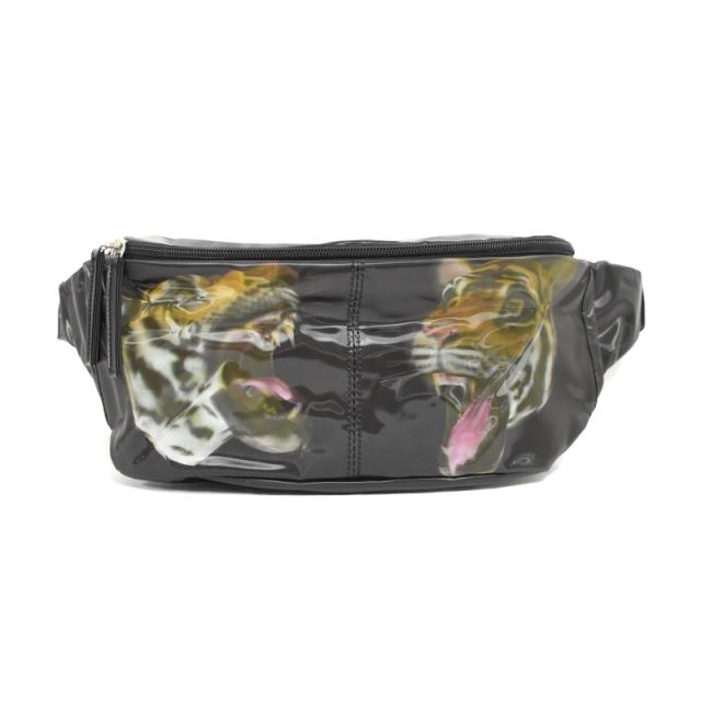 【中古】ダブレット doublet 19SS 3D Tiger Waist Bag タイガー ウエストバッグ ボディバッグ 黒 ブラック 19SS01BG17