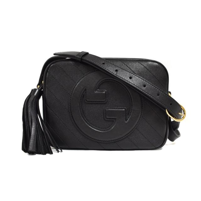 【中古】グッチ GUCCI ブロンディ ショルダーバッグ レザー 黒 ブラック 742360 ☆AA★ レディース