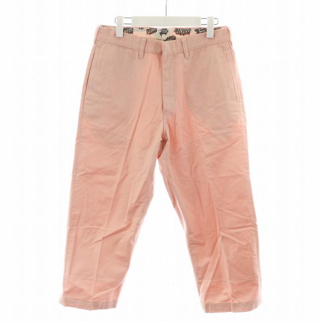 【中古】セントマイケル SAINTMICHAEL WIDE PANTS CHINO チノパンツ チノパン ジッパーフライ コットン M ピンク