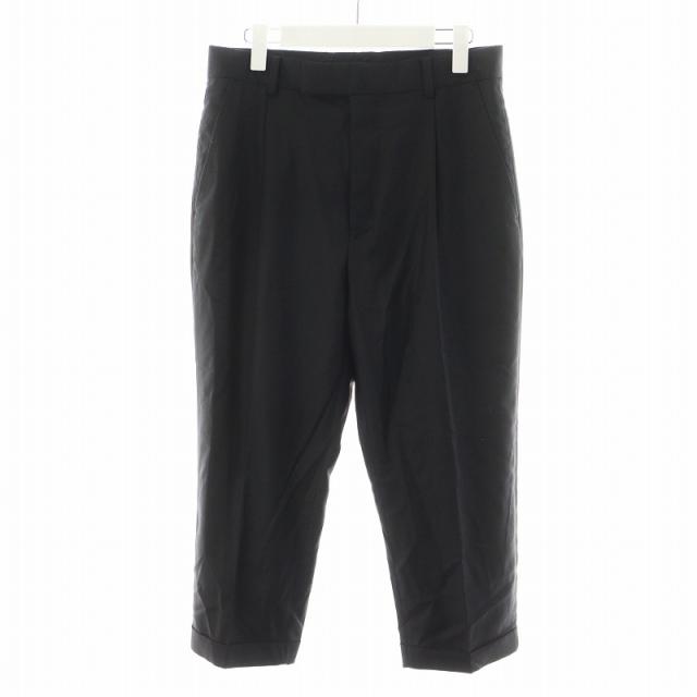【中古】ワコマリア WACKO MARIA Loropiana生地 パンツ スラックス タック ウール S 黒 ブラック /AN10 メンズ