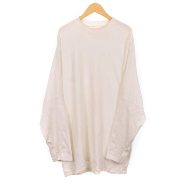 【中古】ノノット nonnotte 24AW Draping C/N Pullover Tシャツ カットソー 長袖 ロンT 無地 5 白 ホワイト N-24A-027