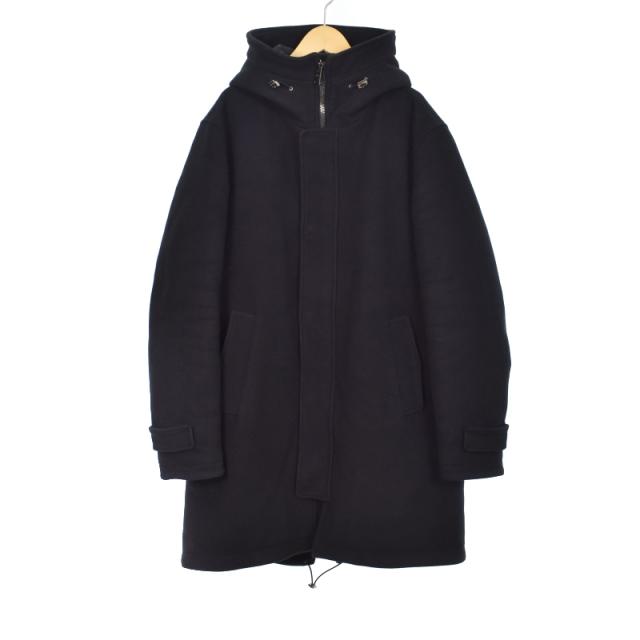 【中古】ヘルノ HERNO IN-TECH チェスターコート フード 52 黒 ブラック PC0117U ☆AA★ メンズ