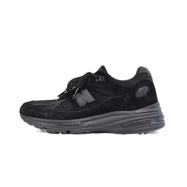 【中古】ニューバランス NEW BALANCE MadeinUK 991V2 Triple Black スニーカー ローカット US7 黒 ブラック U991KKZ